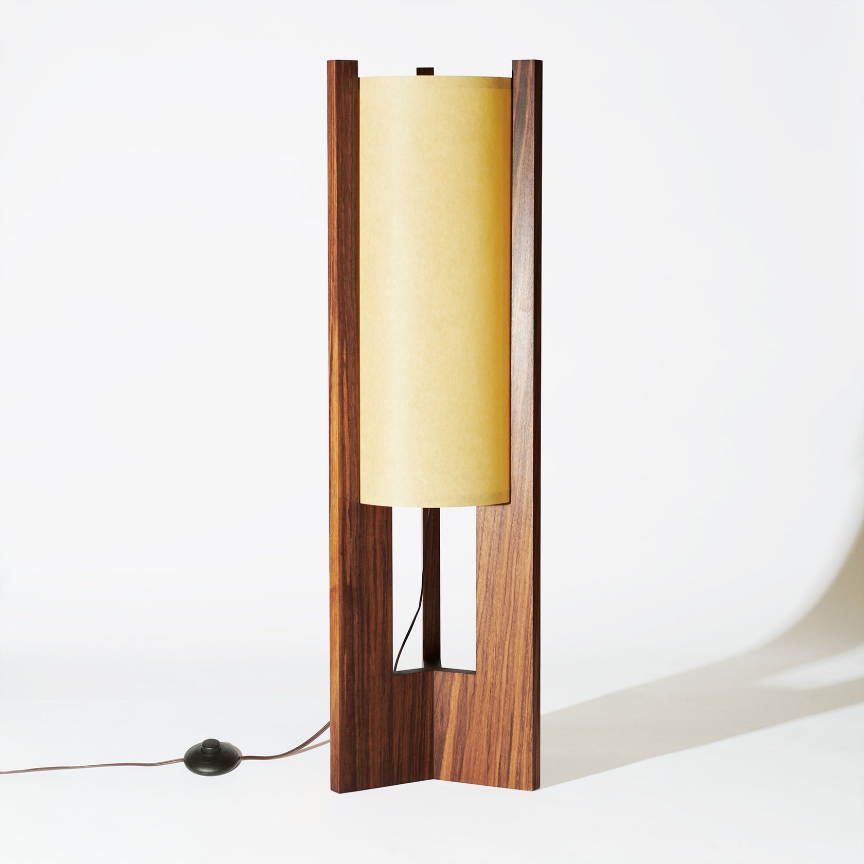 Japanese inspired Mid-Century Walnut Floor Lamp – James Mankoff Design