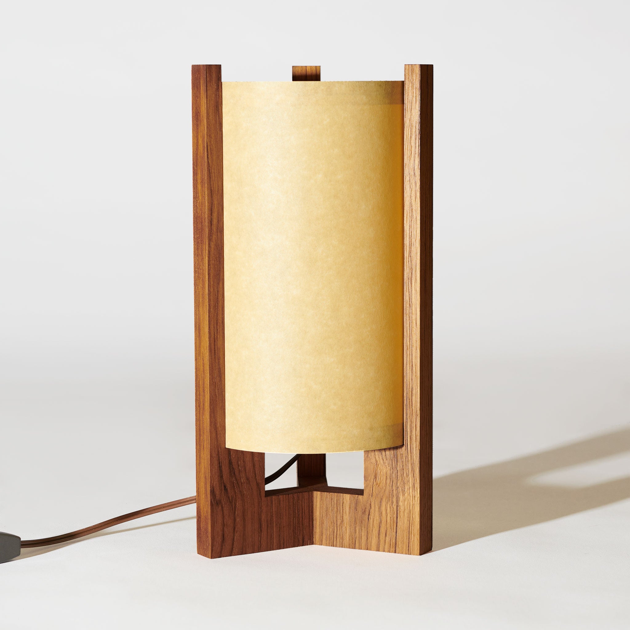 Japanese inspired Mid-Century Teak Table Lamp – James Mankoff Design